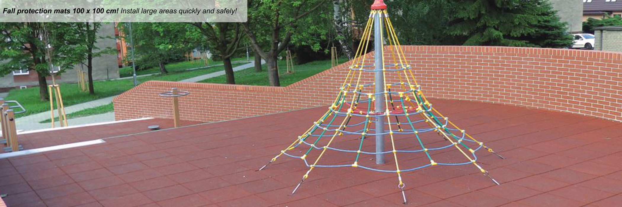 Fall protection slabs 100x100 cm