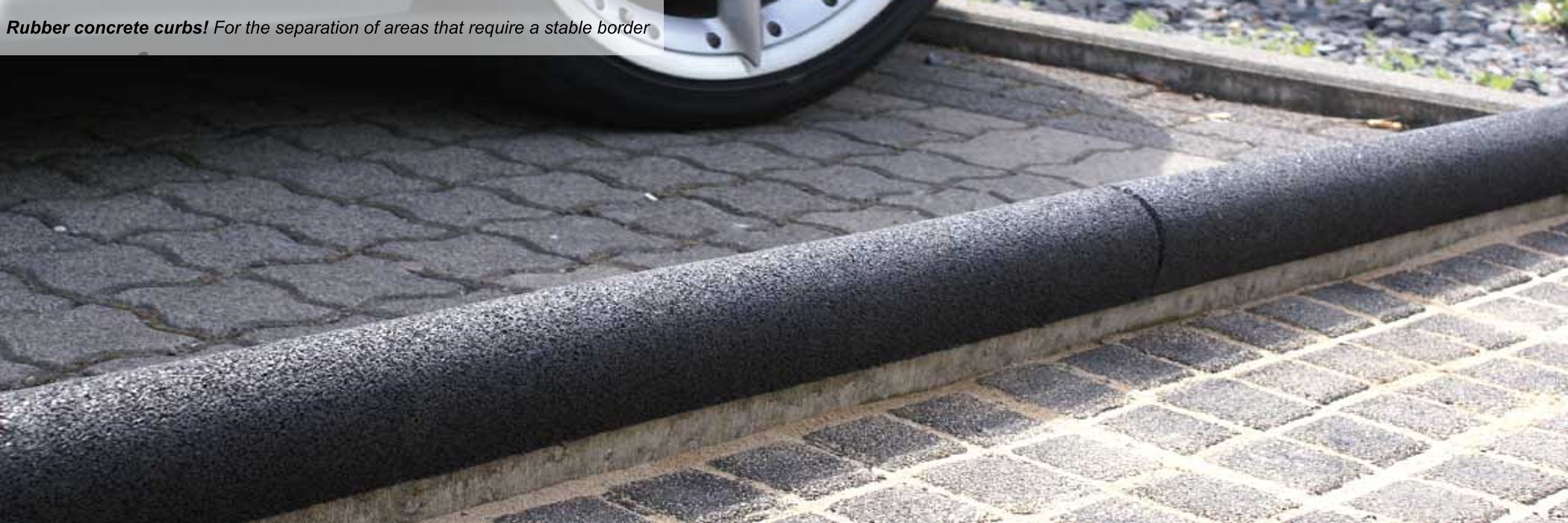 Rubber concrete curb - concrete edging 6 cm